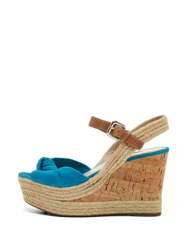 Prada Knot-detail Wedge Sandals