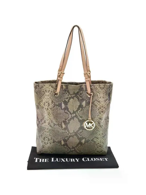 Michael Kors Python-effect Leather Tote Bag