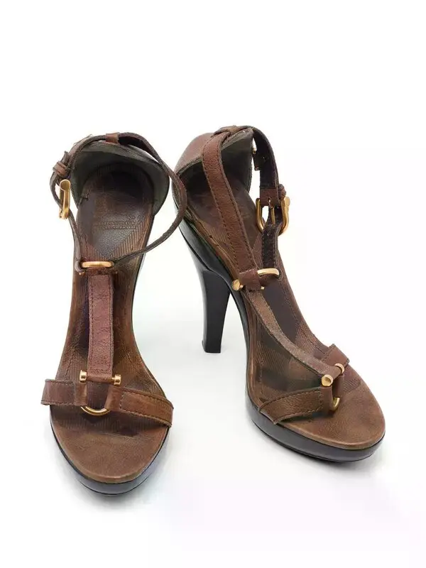 Burberry T-bar Ankle Strap Sandals