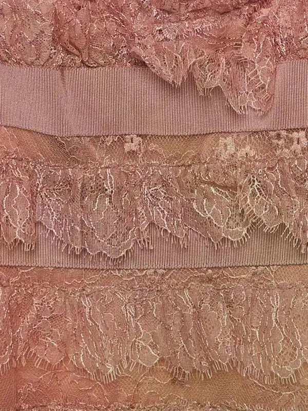 Elie Saab Ruffled Lace Midi Dress