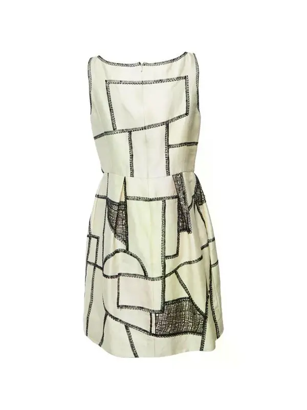 Oscar De La Renta Sleeveless Embroidered Dress