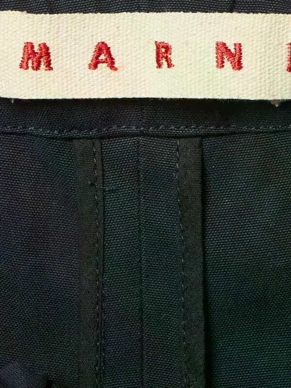 Marni Elastic Waist Cotton Pants - Blue