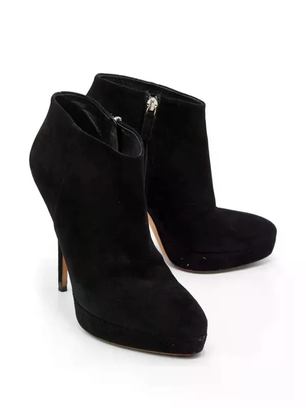 Gucci Suede Platform Ankle Boots