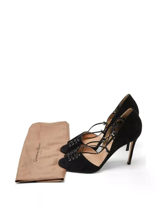GIANVITO ROSSI Suede Lace-up Sandals