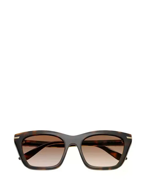 Emporio Armani Tortoiseshell-effect Rectangle-frame Sunglasses
