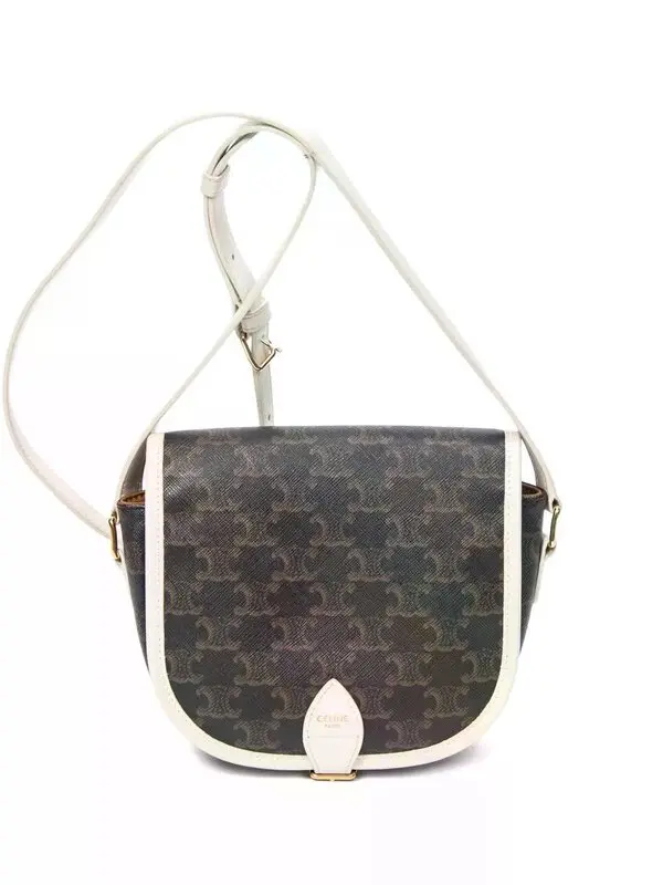 Celine Monogram Pattern Crossbody Bag - Brown