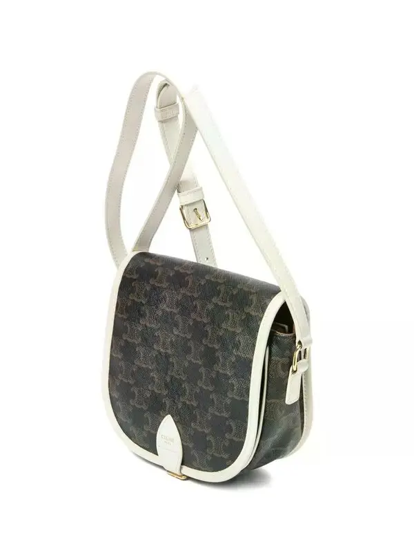 Celine Monogram Pattern Crossbody Bag - Brown