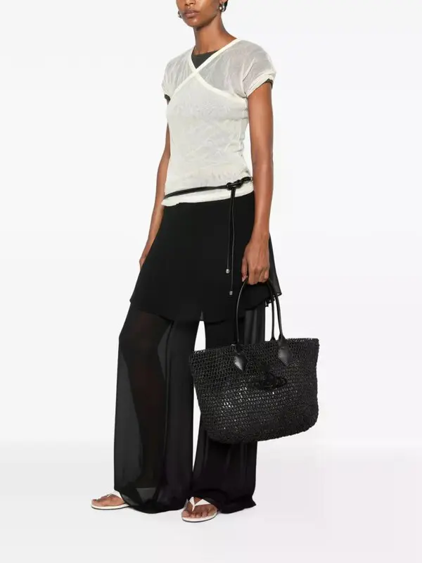 VIVIENNE WESTWOOD Small Alana Woven Tote Bag