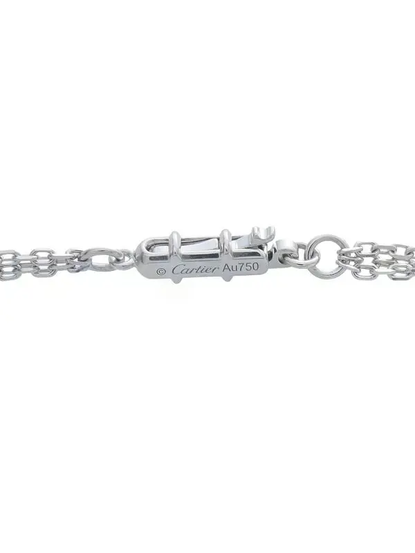 Cartier Trinity Diamond Necklace In 18k White Gold And Black Ceramic