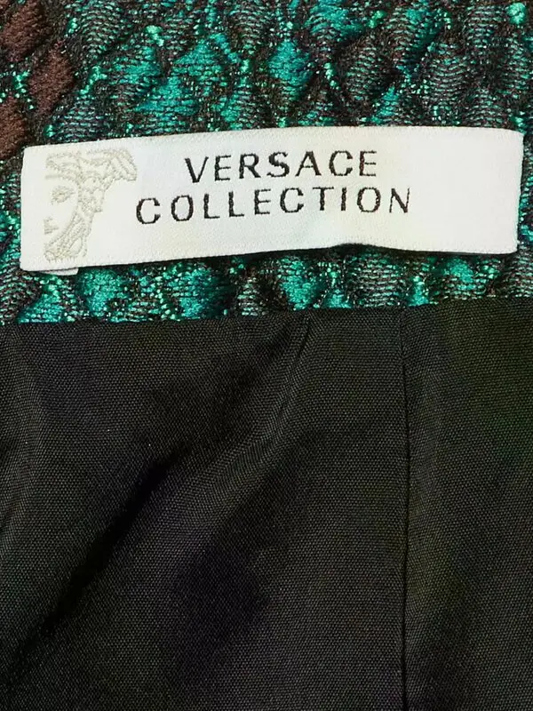 Versace Textured Snakeskin-effect Skirt