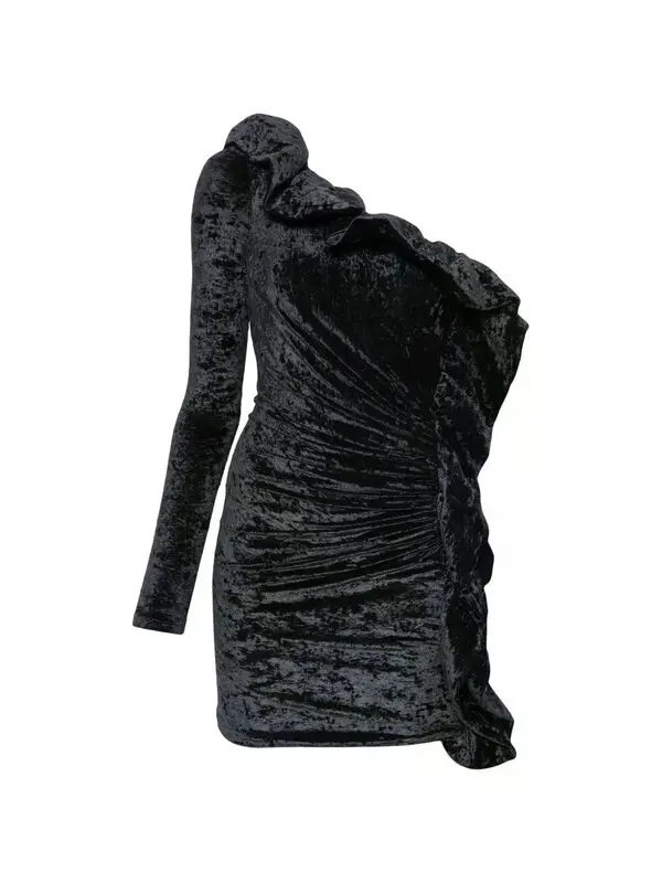 Amen One-shoulder Ruffled Mini Dress