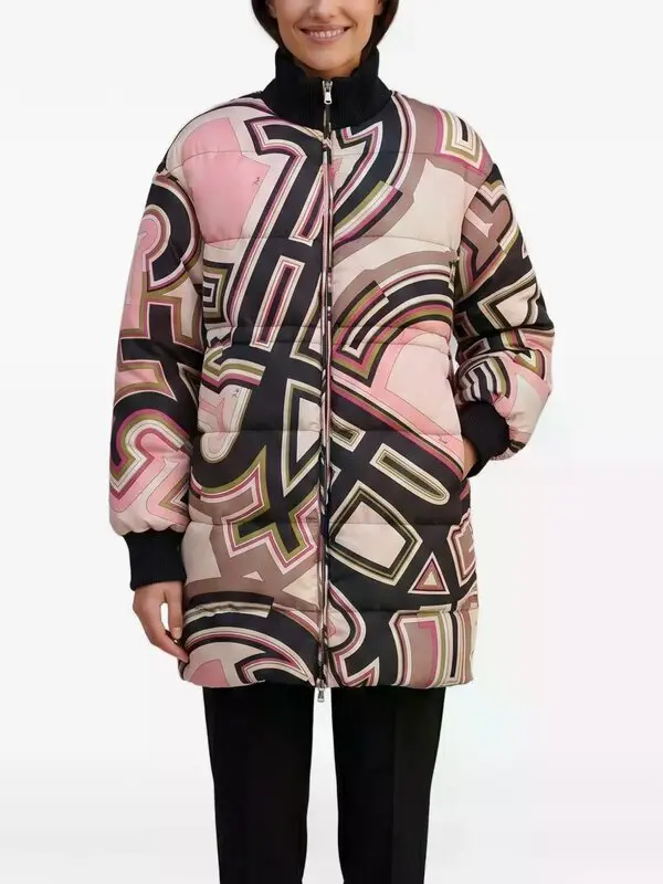 Emilio Pucci Geometric-print Padded Coat