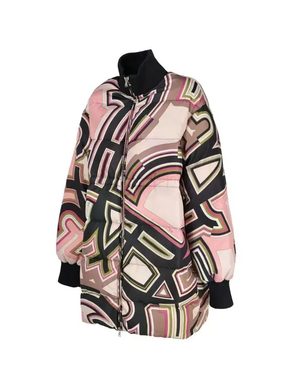Emilio Pucci Geometric-print Padded Coat
