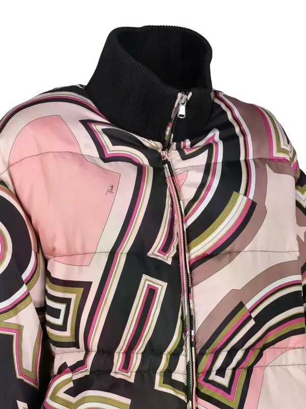 Emilio Pucci Geometric-print Padded Coat