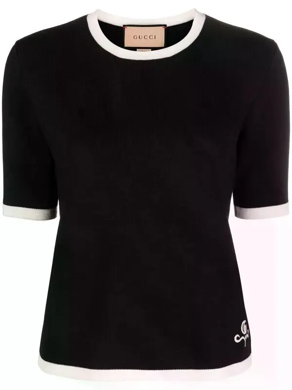 Gucci Wool T-shirt With Contrasting Trim