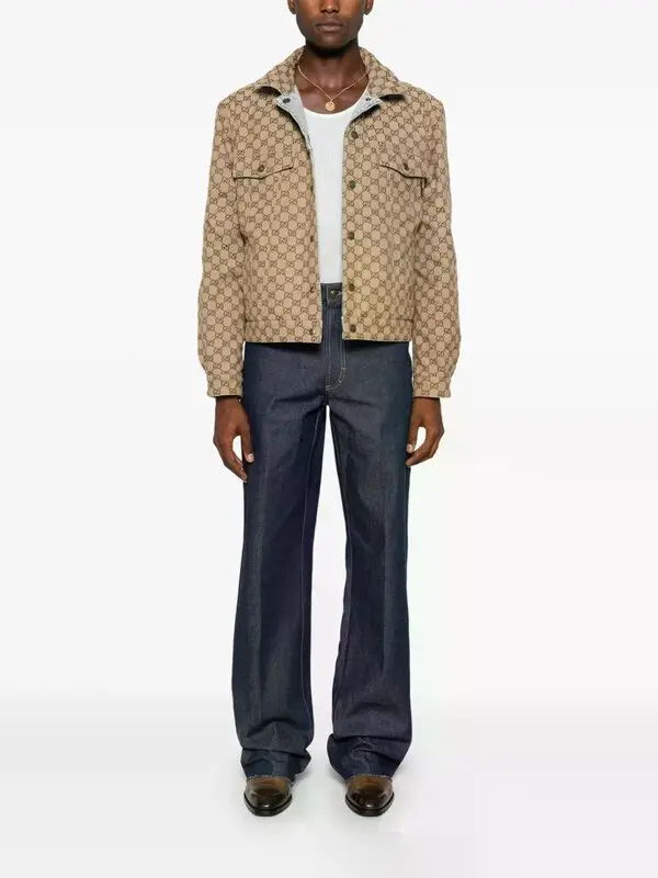 Gucci Reversible Gg Canvas And Denim Jacket