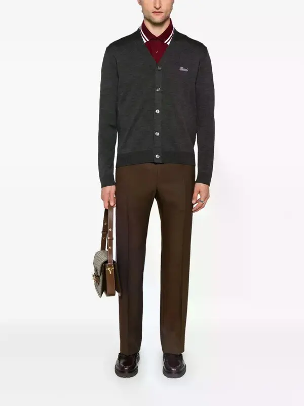 Gucci Logo-embroidered Wool Cardigan