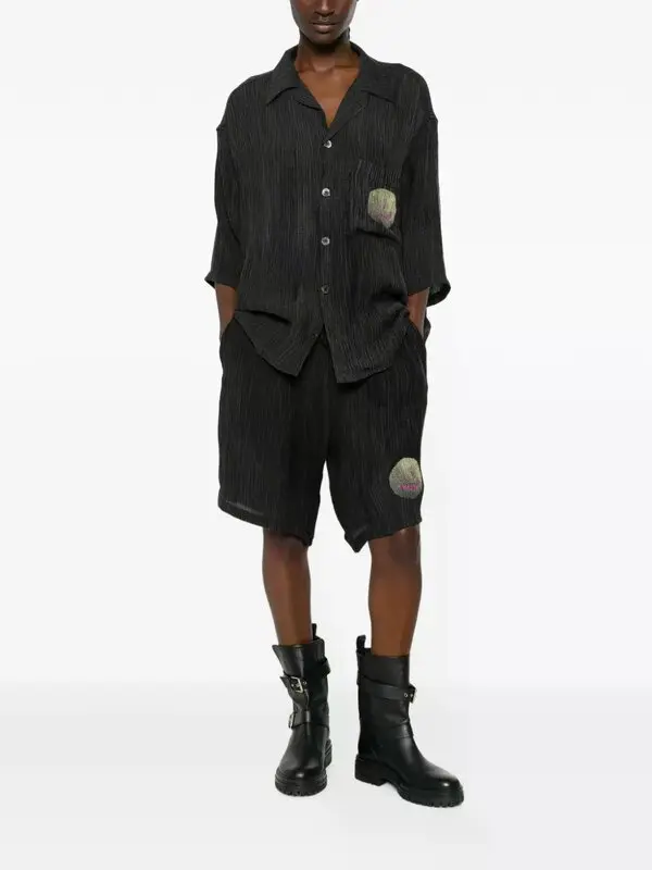 MISBHV Crinkled Smile Print Shirt