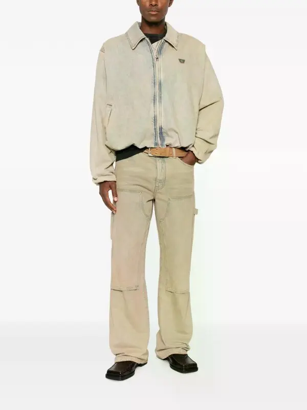 MISBHV Beige Zip-fastening Denim Jacket