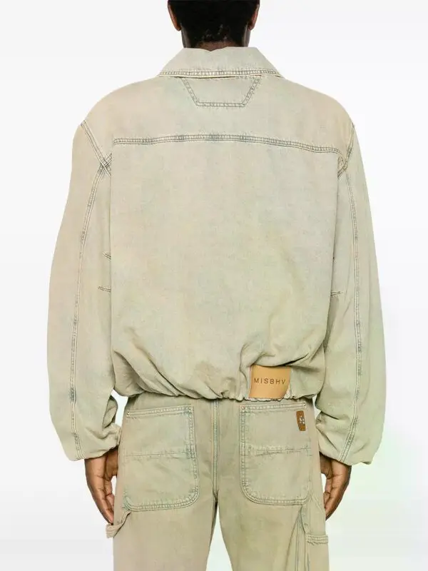 MISBHV Beige Zip-fastening Denim Jacket
