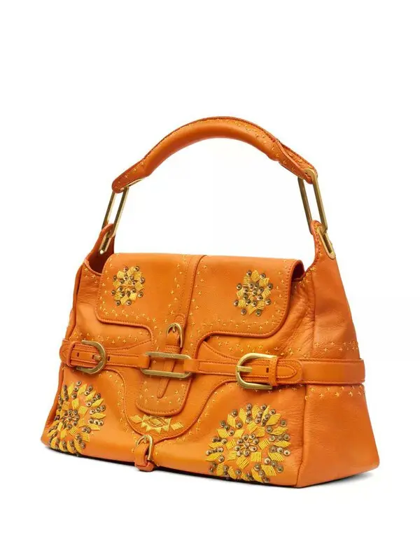 JIMMY CHOO Tulita Embroidered Top Handle Bag