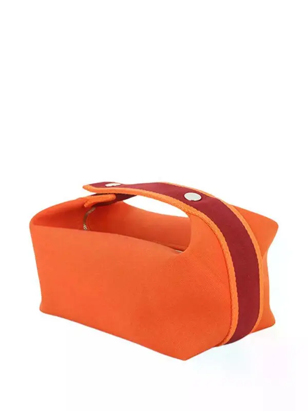 Hermès Toile Bride A Brac Case Vanity Bag - Orange