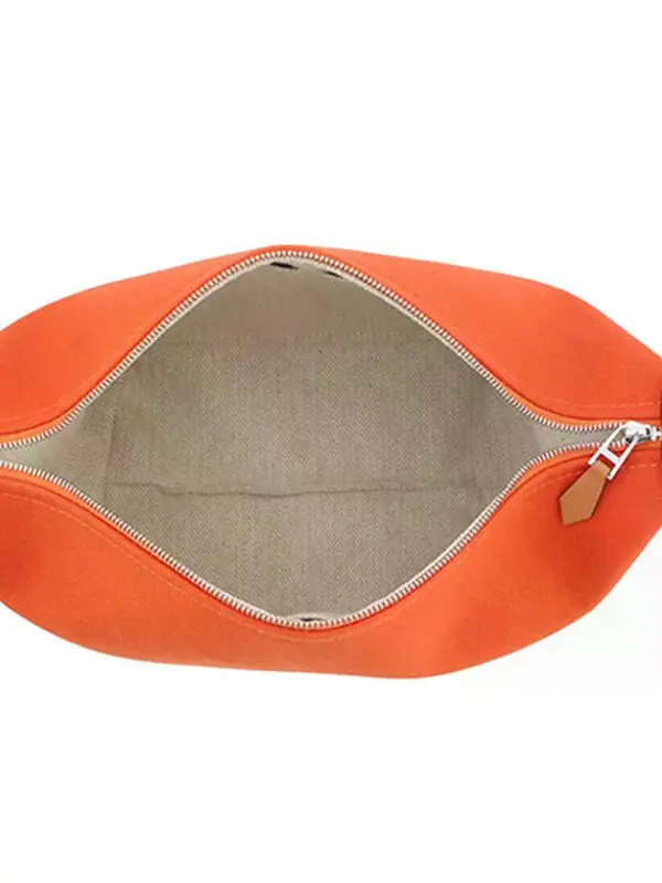 Hermès Toile Bride A Brac Case Vanity Bag - Orange