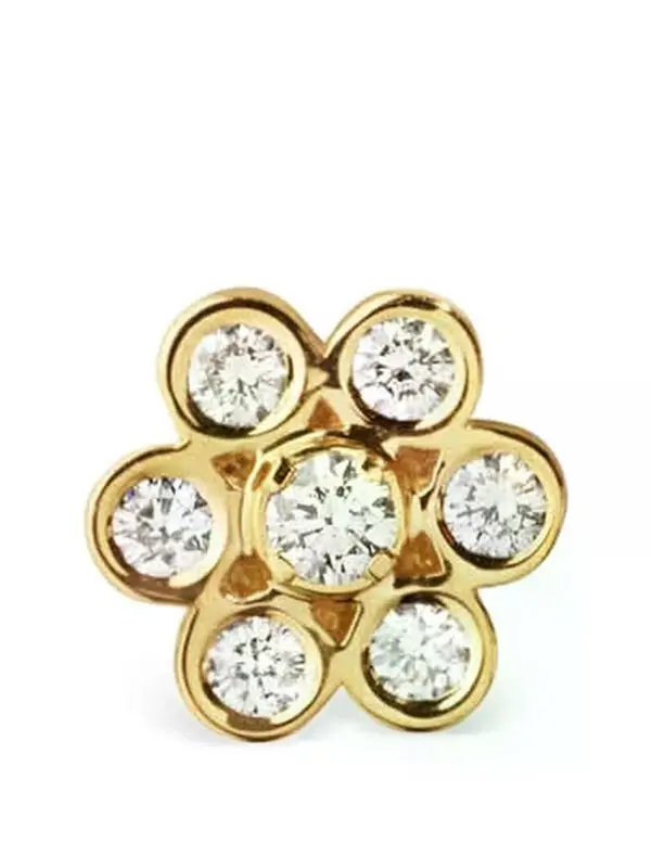 Sophie Bille Brahe Petite Lily Fleur Diamond Earrings - Gold