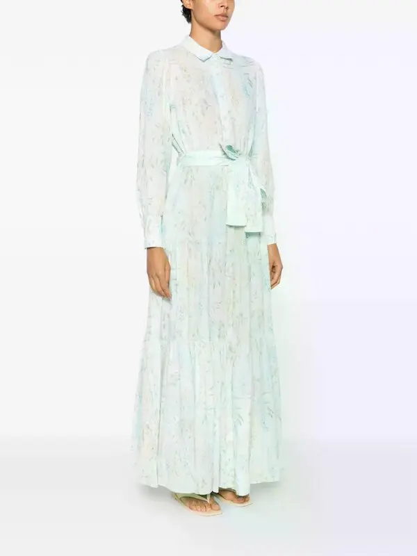 MC2 SAINT BARTH Floral Print Tiered Dress