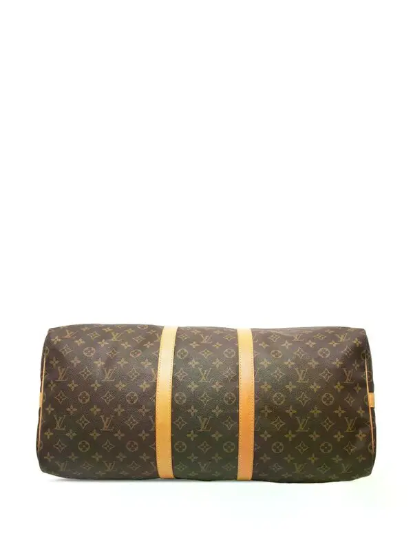 LOUIS VUITTON Monogram Keepall Bandouliere 55 Travel Bag