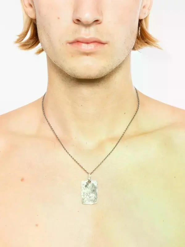 Yohji Yamamoto Engraved Pendant Necklace
