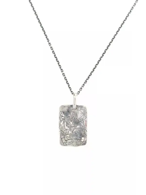 Yohji Yamamoto Engraved Pendant Necklace