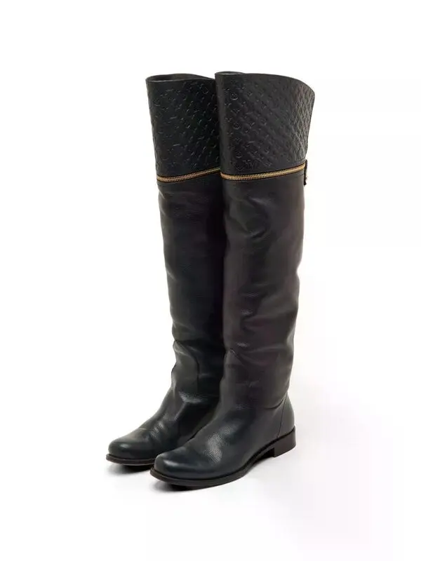 LOUIS VUITTON Monogram Leather Boots