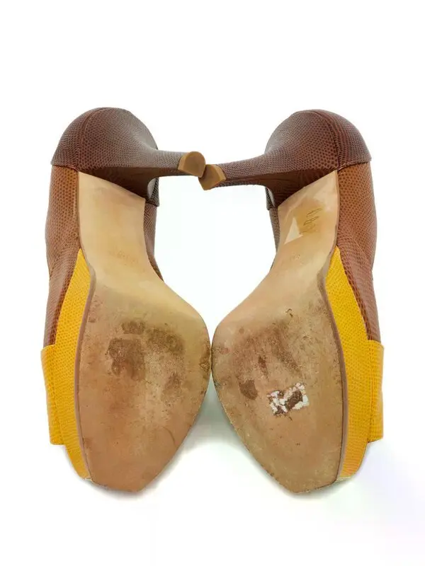 Fendi Lizard-effect Pumps