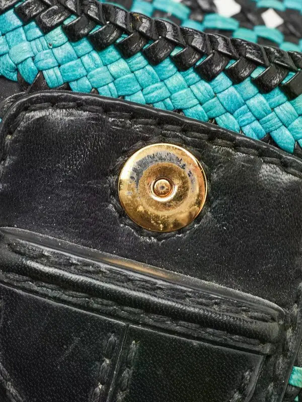 Prada Madras Woven Crossbody Bag