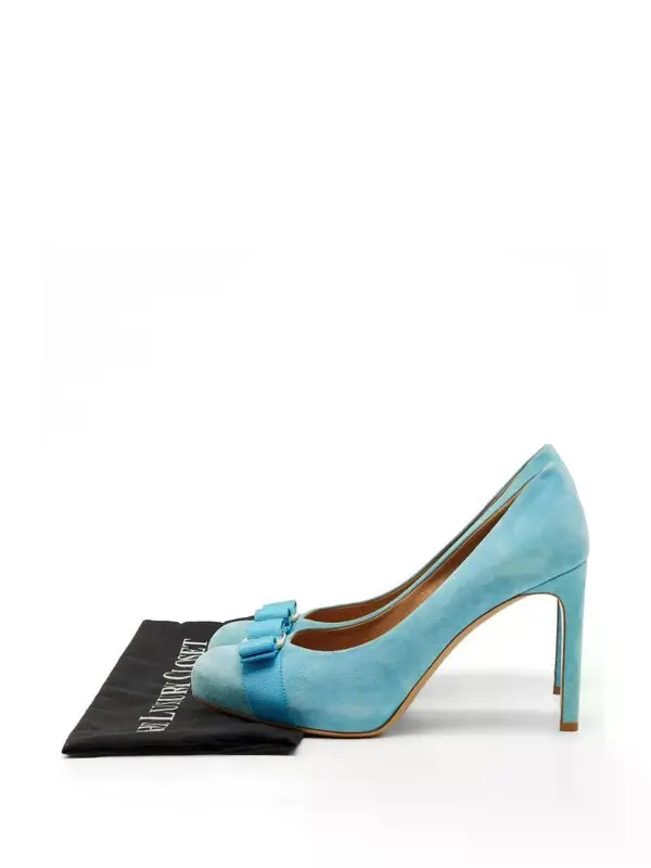 FERRAGAMO Suede Platform Pumps
