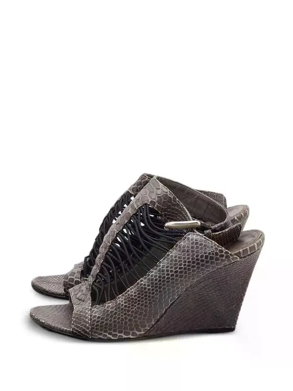 Givenchy Python-embossed Wedge Sandals