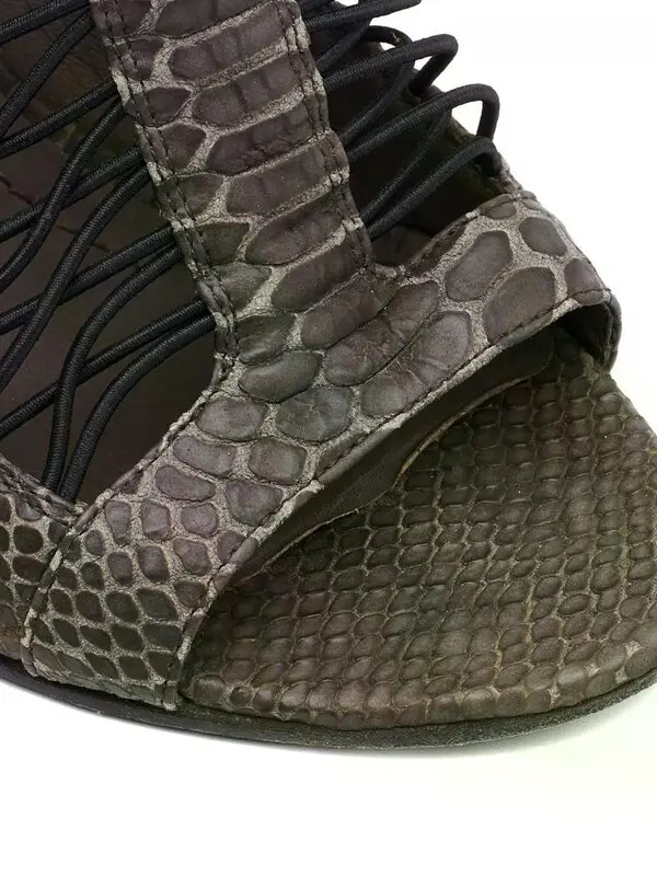 Givenchy Python-embossed Wedge Sandals