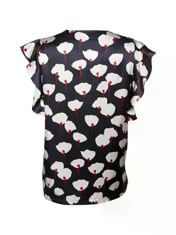 Max Mara Silk Floral Print Blouse