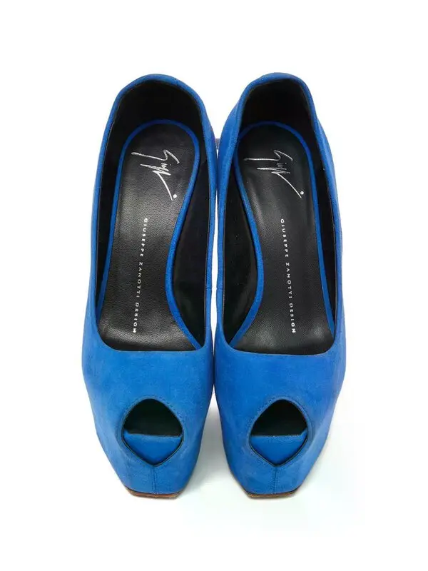 GIUSEPPE ZANOTTI Peep-toe Platform Pumps - Blue