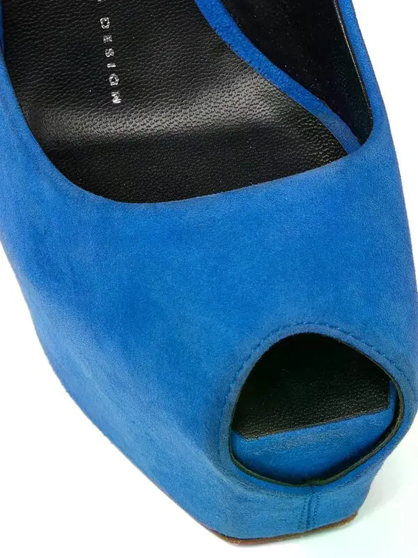 GIUSEPPE ZANOTTI Peep-toe Platform Pumps - Blue
