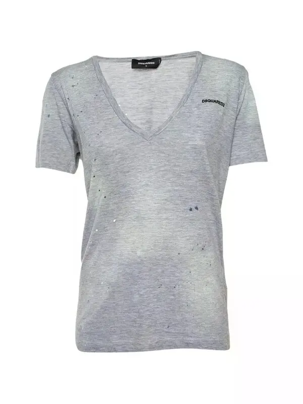 Dsquared2 Distressed V-neck T-shirt