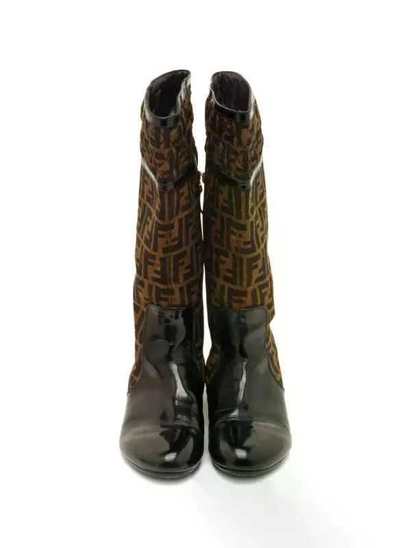 Fendi Zucca Patent Leather Boots