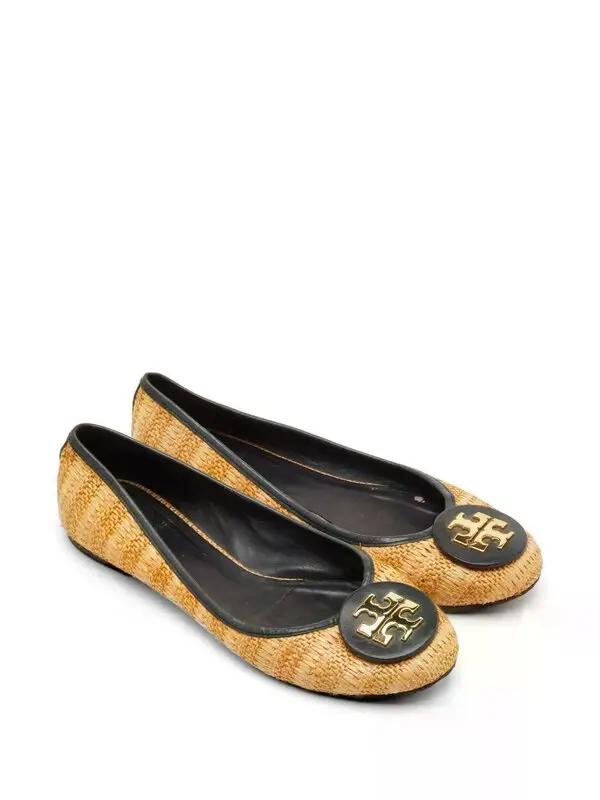 Tory Burch Reva Raffia Ballet Flats