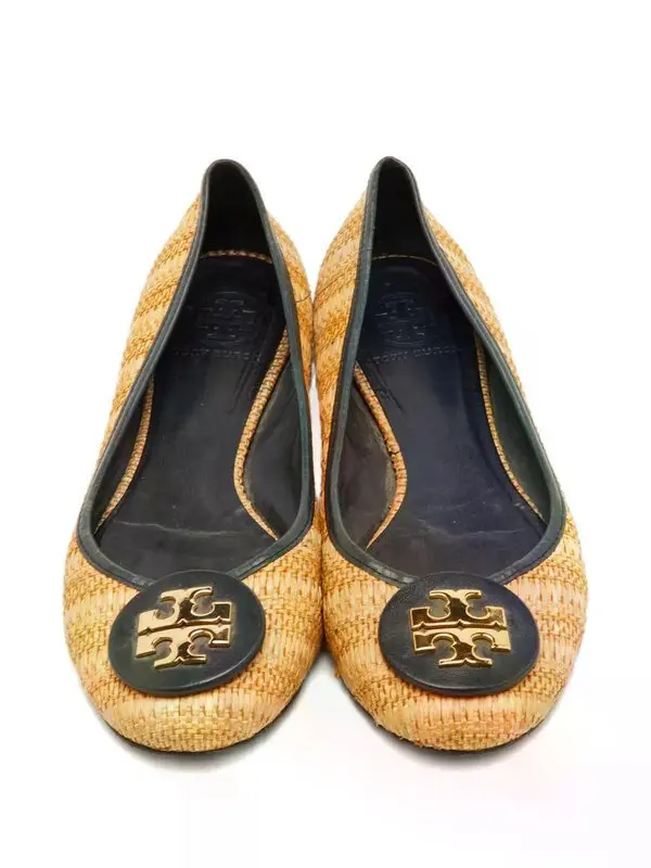 Tory Burch Reva Raffia Ballet Flats
