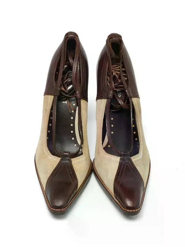 Saint Laurent Suede Ankle-wrap Pumps