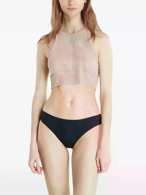 Roxy Ribbed-knit Bikini Bottoms - Black