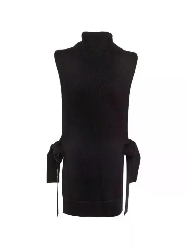 Victoria Beckham Wool Side-tie Turtleneck Sweater