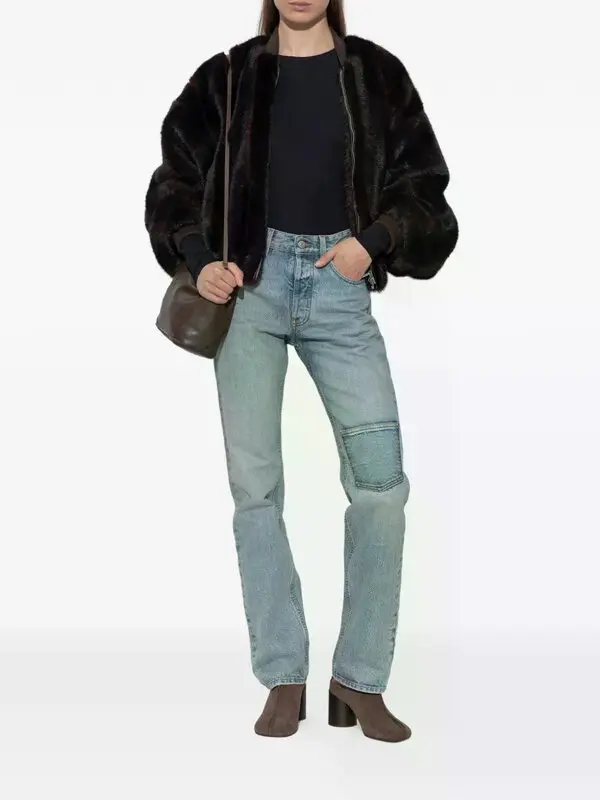 MAISON MARGIELA Faux Fur Bomber Jacket