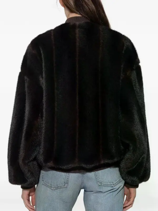 MAISON MARGIELA Faux Fur Bomber Jacket